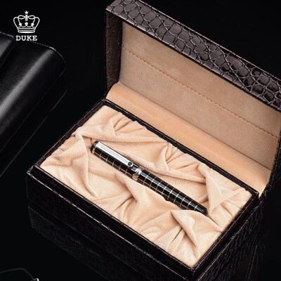 公爵金笔钢笔美工笔弯头笔男女士档送礼复古老金签名签字定制金属