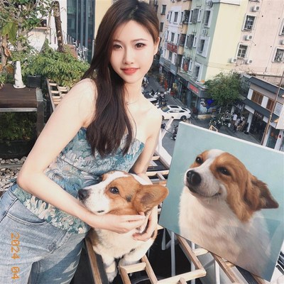 油画 画定制照片人物转手绘纯手工真人肖像代画 画风景宠物婚纱照