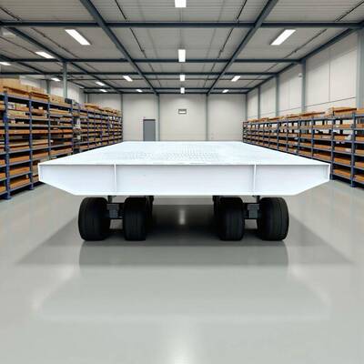 模具机械转运平板拖车60吨厂区货物周转车牵引式全挂车转向灵活