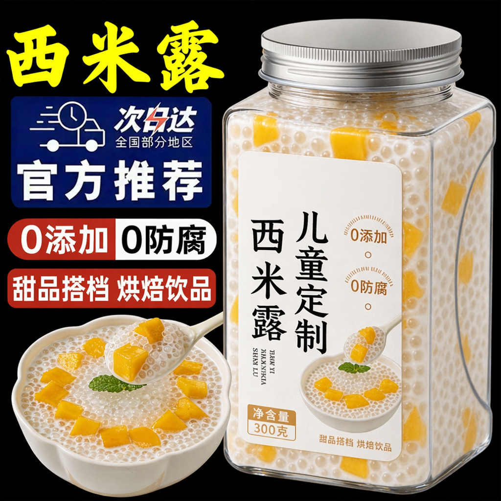 白西米露小芋圆无添加儿童珍珠奶茶店专用商家用小包装官方旗舰店
