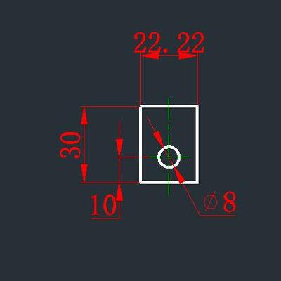 30*22.22*8孔 铝材 铝棒 铝管材 铝合金型材