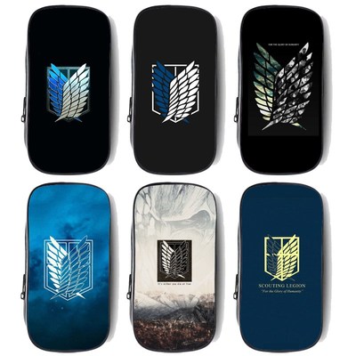 兵长艾伦三笠利威尔阿克曼自由之翼进击的巨人文具盒帆布拉链笔袋