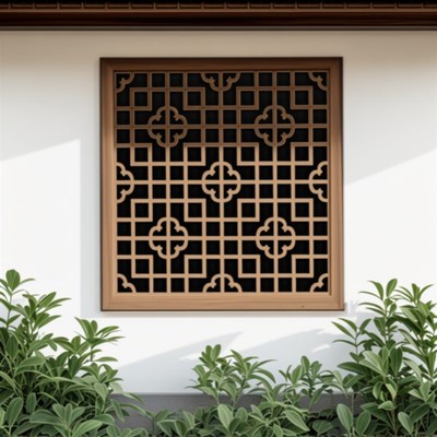 东阳木雕中式窗镂空中式实木吊顶灯罩格装修客厅玄关窗格壁挂