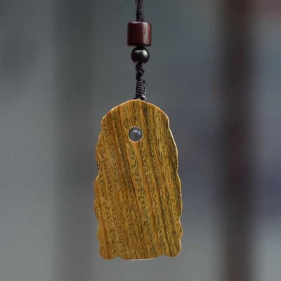 绿檀木雕南海观音菩萨头像毛衣链佛牌挂件吊坠项链护身符保平安