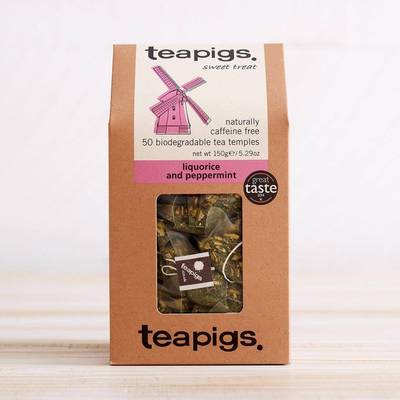29年过期英国 teapigs茶猪猪Liquorice Peppermint甘草薄荷茶50入