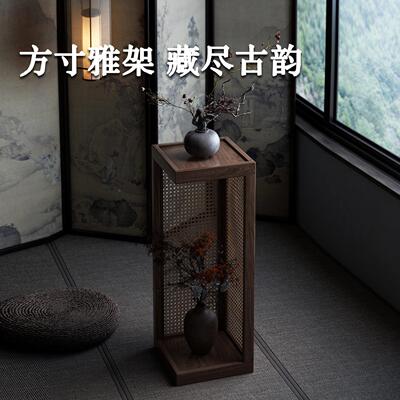 YY12001古架放木中式花架子客厅落地茶实室花盆置架博室内植物摆
