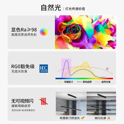 餐北欧极吊灯客厅简约现代吧设计师创意无主灯一简FCX字台型长条