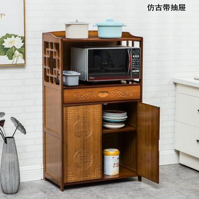 厨房置物架微波炉柜子柜现约代简柜烤箱子餐柜储XLT物边柜碗盘柜