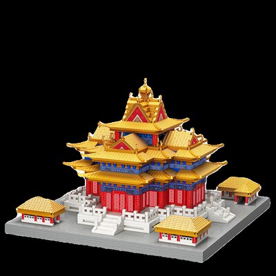 2024新款积木千年隼角楼榫卯建筑模型国潮成人高难度男孩拼装玩具