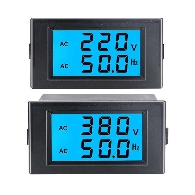 发电机数显电压表频率表单相11r0v220v三相380v50hz测试仪D69-208