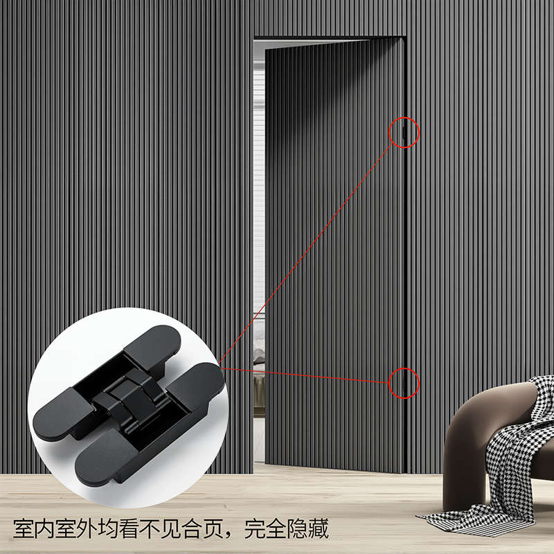 隐形暗门铰链暗藏三维可调铰链十字铰链木门隐藏门合页180度
