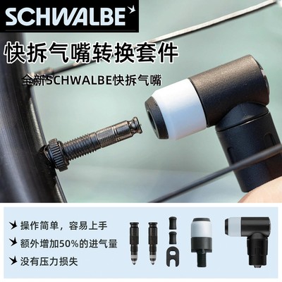 德国SCHWALBE CLIK VALVE 世文快拆气嘴阀门 快速充气真空气嘴芯