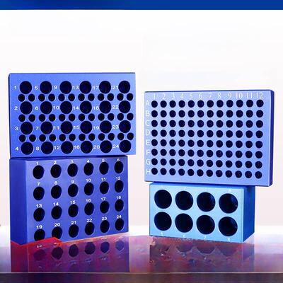 冷冻模块24/96孔低温配液恒温模块PCR预冷铝制冰盒实验室离心管架