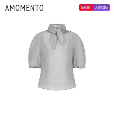 26早春新款打结领上衣百搭