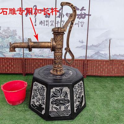 石雕井口盖青白仿古圈石头梅兰竹菊兽鱼祥云老式庭院家用装饰摆件