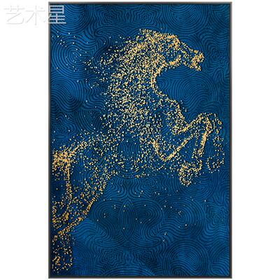 马到玄成功关装饰画现代简约LP-21065办公室客厅房挂画书廊过道抽