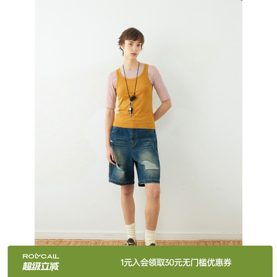 ROLLCALL蓝灰撞色羊毛两件套长袖