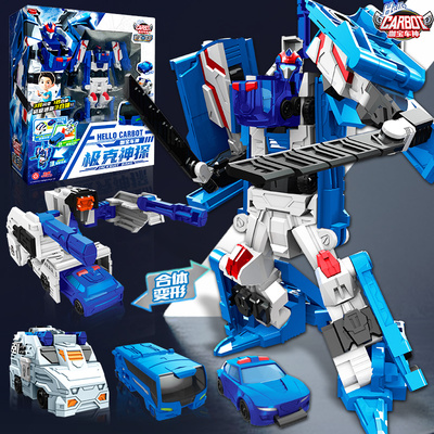 咖宝车神之时空守护变形汽车玩具极克神探碰撞合体机器人金刚男孩