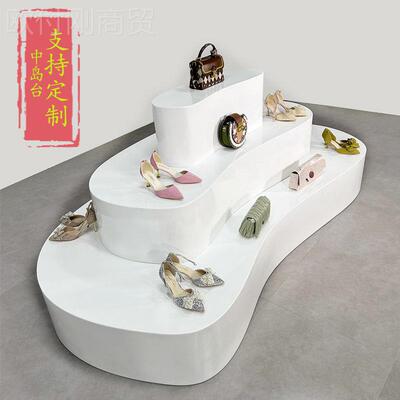 超市中岛展柜示化妆品销台鞋子展促台示架文具货ROJ架展示母婴店
