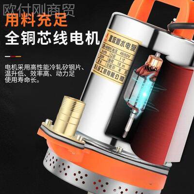 上人4民海12V24V8V6V72V直流潜水泵抽68939水泵家用农用刷车电0动