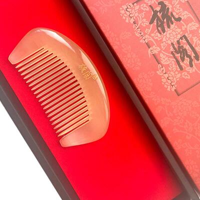 梳阁牛角梳白角牛角梳子大号按摩梳黄角梳防静电25年5月新款Y002
