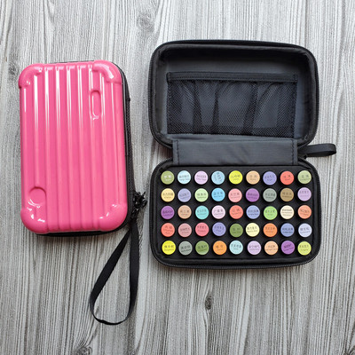 Doteera精油袋紫色黑玫瑰红45格2ml分瓶10ml滚球瓶储存盒