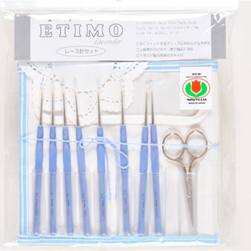 日广岛薰衣草编织工具羊绒线蕾丝细钩针
