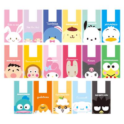 手提袋sanrio文化创意针织袋精美提花蛋黄哥收纳袋pekkle水桶袋xo