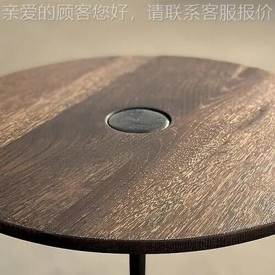 实茶几木北欧英国情系列进口木家具圆形简约33688边表几小圆几橡
