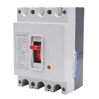 DZ10-63A 100A 160A250A400A空气开关3P380V塑壳断路器三相保护器