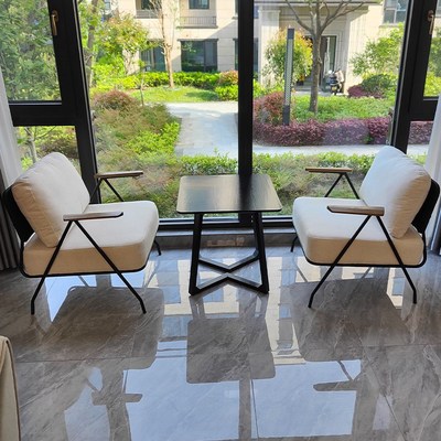 阳台茶桌椅组合轻奢现代高级感现代简约休闲一桌二椅网红阅读椅子