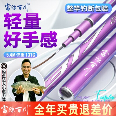 鱼竿手竿富d源百川317 碳素超轻硬28调5H野钓鲫鱼鲤鱼台钓鱼竿套