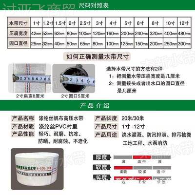 YWE用消防水.带1寸15寸寸2寸3寸4寸5寸6寸8有衬里帆布农水管高压