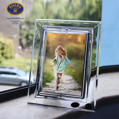 捷克进口Bohemia水晶玻璃相框摆台6寸7寸靓照奖状台面装饰品