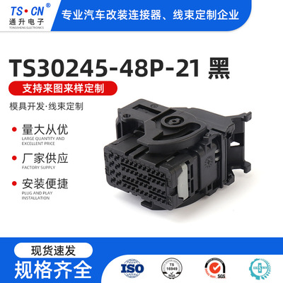 TS30245-48P-21黑线束插头胶壳汽车连接器防水接插件线束插头