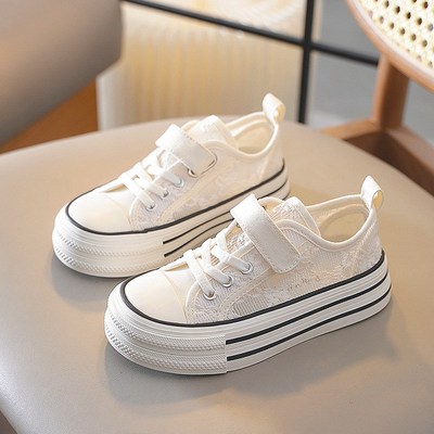 网鞋童鞋新款夏季儿童透气网布鞋女童单鞋女宝厚底小白鞋网布鞋女