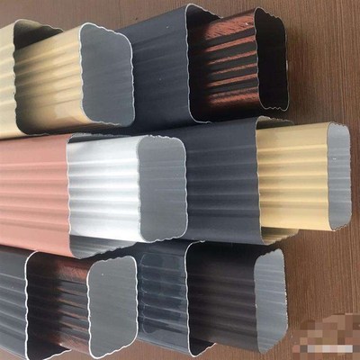 别墅屋檐落水系统铝合金天沟雨水槽方形雨水管落水管铝合金方形管