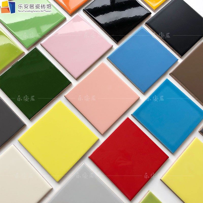 彩色釉面砖 厕所纯色墙面砖 白色方块砖 瓷砖