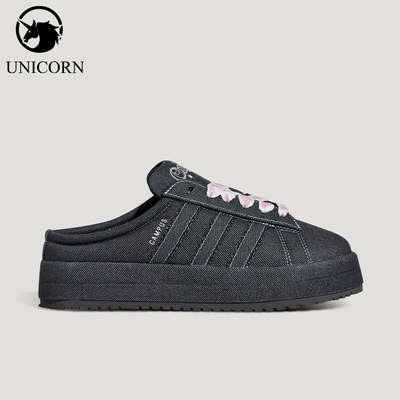 Adidas/阿迪达斯官方正品三叶草女士低帮耐磨半拖休闲鞋KH8028