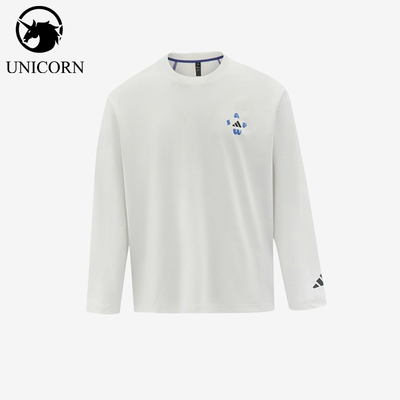 Adidas/阿迪达斯正品男士运动圆领套头舒适休闲长袖T恤LD7445