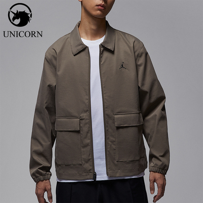 Nike/耐克正品Jordan男士运动翻领拉链宽松高尔夫夹克HQ8682-040