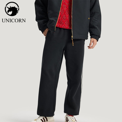Adidas/阿迪达斯官方正品三叶草男士新年款双面针织长裤KT0652