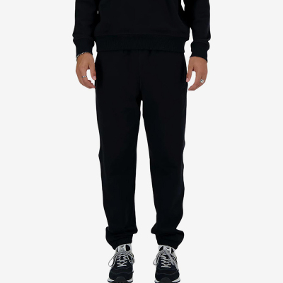 New Balance新百伦正品男款中腰系带束脚针织运动裤AMP41508-BK