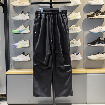 李宁正品反伍BADFIVE男子防泼水加绒梭织运动休闲长裤AYKV557-3