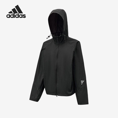 Adidas/阿迪达斯官方正品连帽拉链长袖夹克女简约夹克外套KS2735