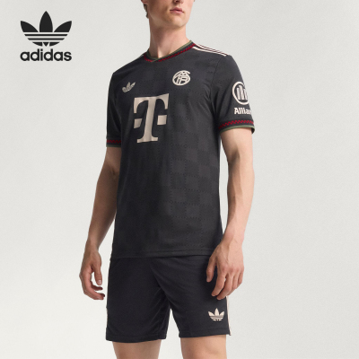 Adidas/阿迪达斯正品三叶草男士修身运动训练足球短袖KE6802
