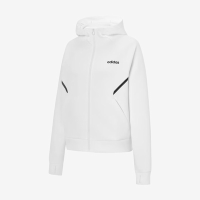 Adidas阿迪达斯正品日常女防水拉链连帽长袖休闲跑步外套KC2187