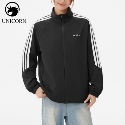 Adidas/阿迪达斯正品新款女士运动保暖经典拉链跑步外套KQ5370