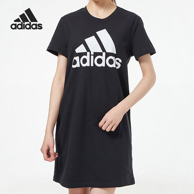 阿迪达斯女子透气舒适短袖连衣裙