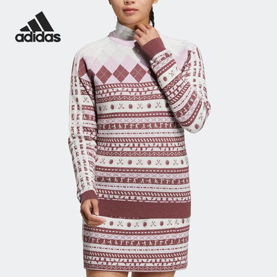 Adidas/阿迪达斯官方正品新款女子高尔夫运动针织套头衫HG8213